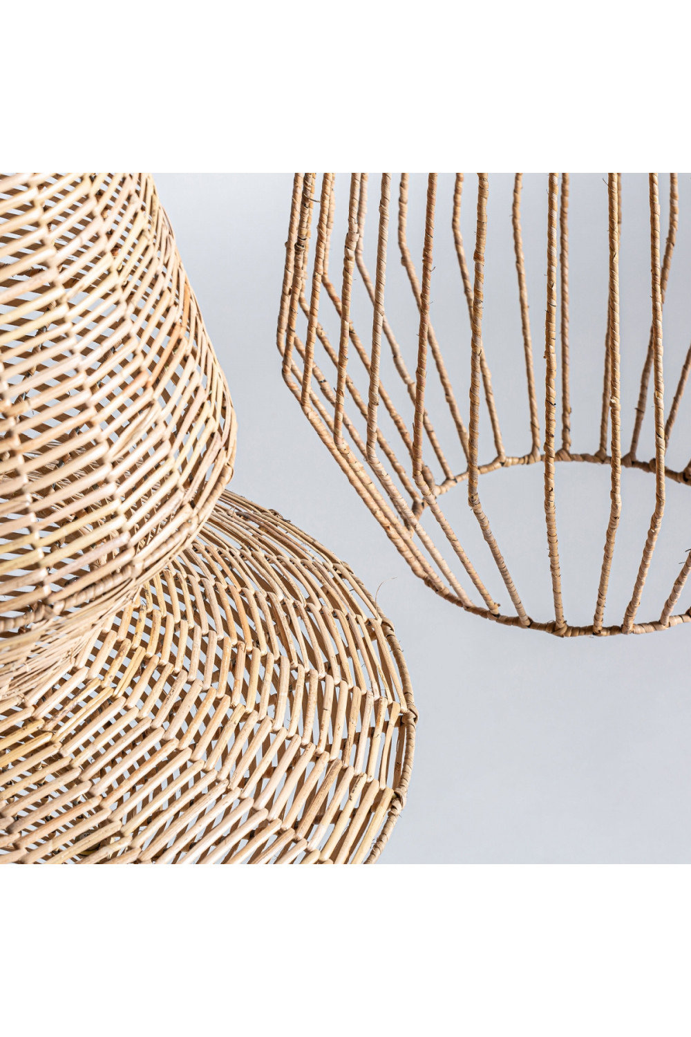 Braided Rattan Hanging Lamp, Vical Home Plisse - Tropical - Pendant ...