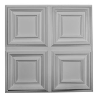 23 3/4"W x 23 3/4"H 1 5/8"P Quatro Square Ceiling Tile, 23.75"x23.75"x1 ...