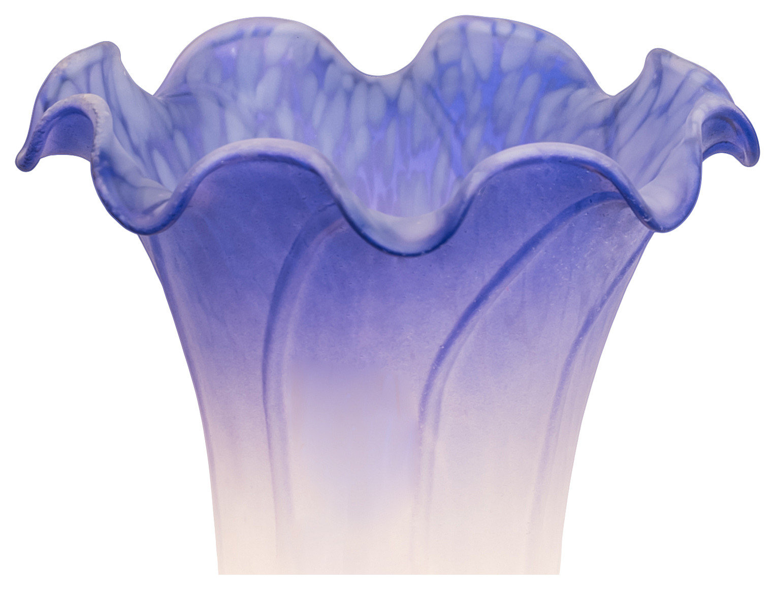 4" Wide X 6" High Blue/White Pond Lily Shade - Contemporary - Lamp ...