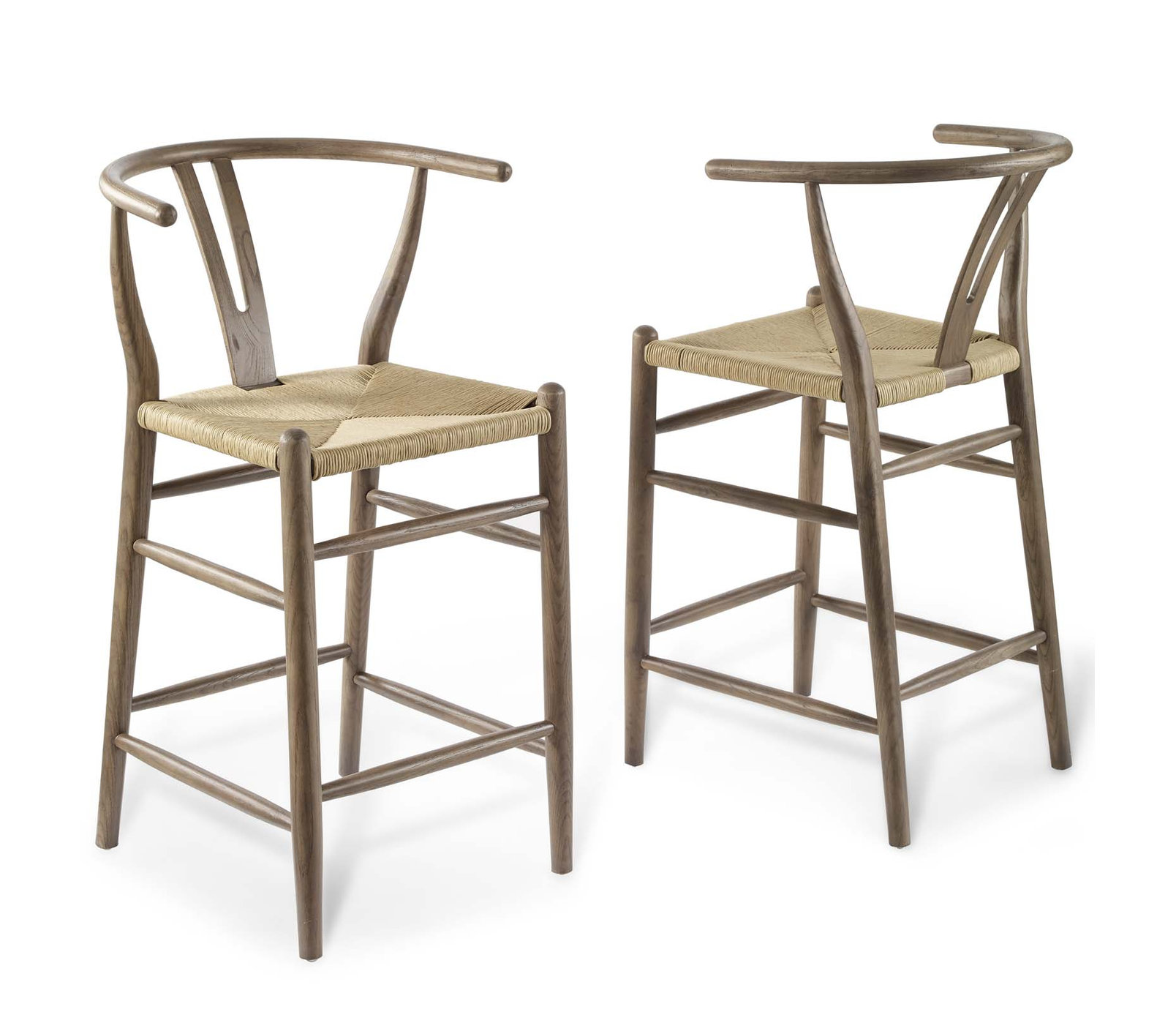 Amish Wood Counter Stool Set of 2 by Modway - Beach Style - Bar Stools ...