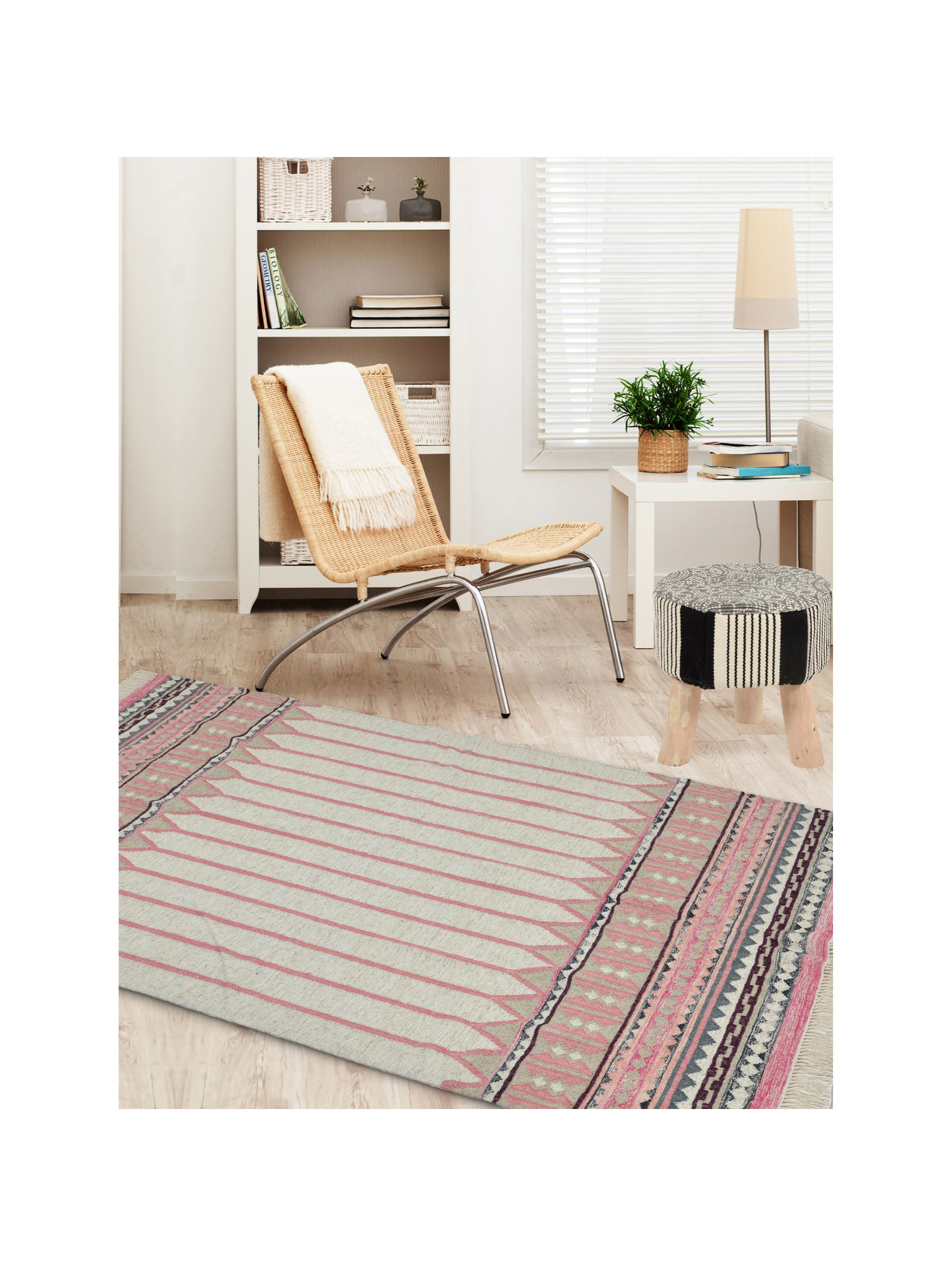 RugSmith Pink Takoma Modern Bohemian Area Rug, 5' x 8' - Southwestern ...