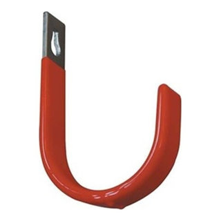 Steel Hook, Red Vinyl Coated, 5 1/2 in L, 1"Wx6.25"Dx9"H - Contemporary ...
