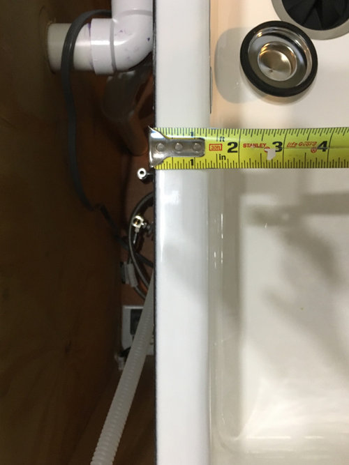 How large of a positive reveal can I get in this sink?