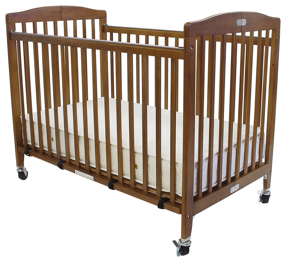 The Full size Wood Folding Crib, Cherry - Traditional - Cribs - by L.A ...