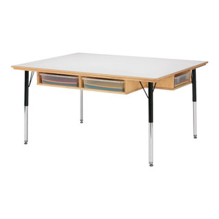 Jonti-Craft Table with Storage - 15" - 24" Ht - without Paper-Trays ...