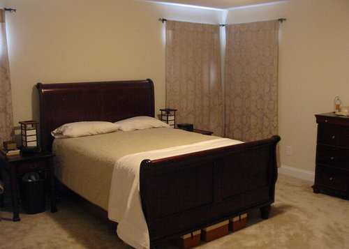 Empty master bedroom wall