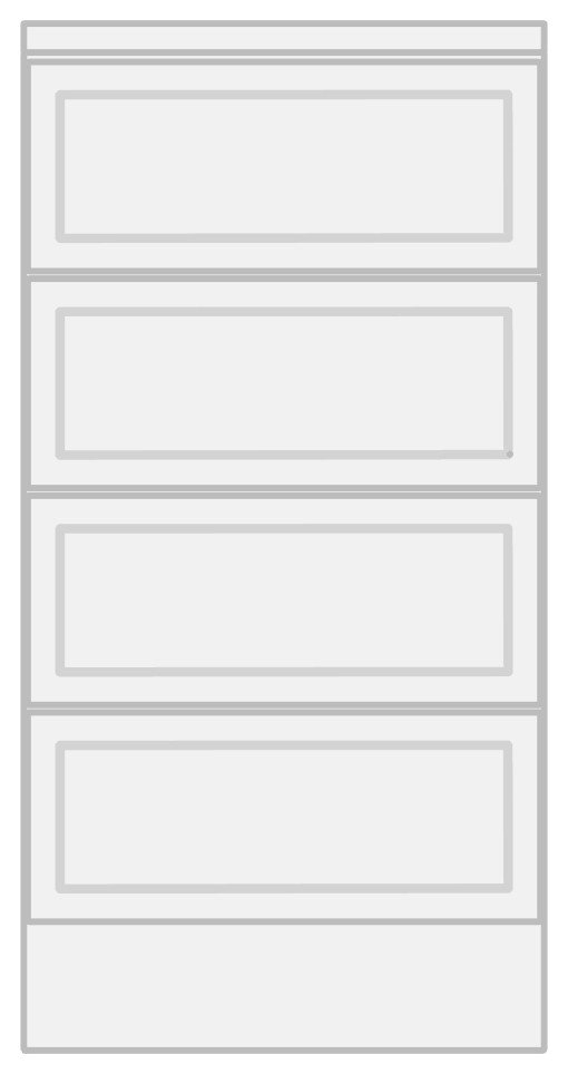 Base 4Drawer 18w Beadboard - Transitional - Kitchen Cabinetry - by ...