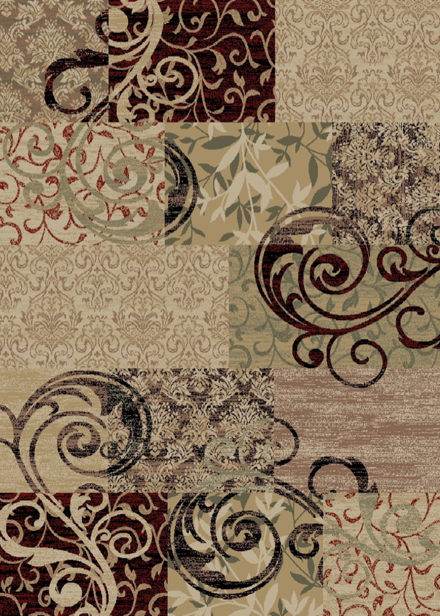 Brocade Rug, 5'3"x7'7" - Traditional - Area Rugs - by Mayberry Rugs | Houzz