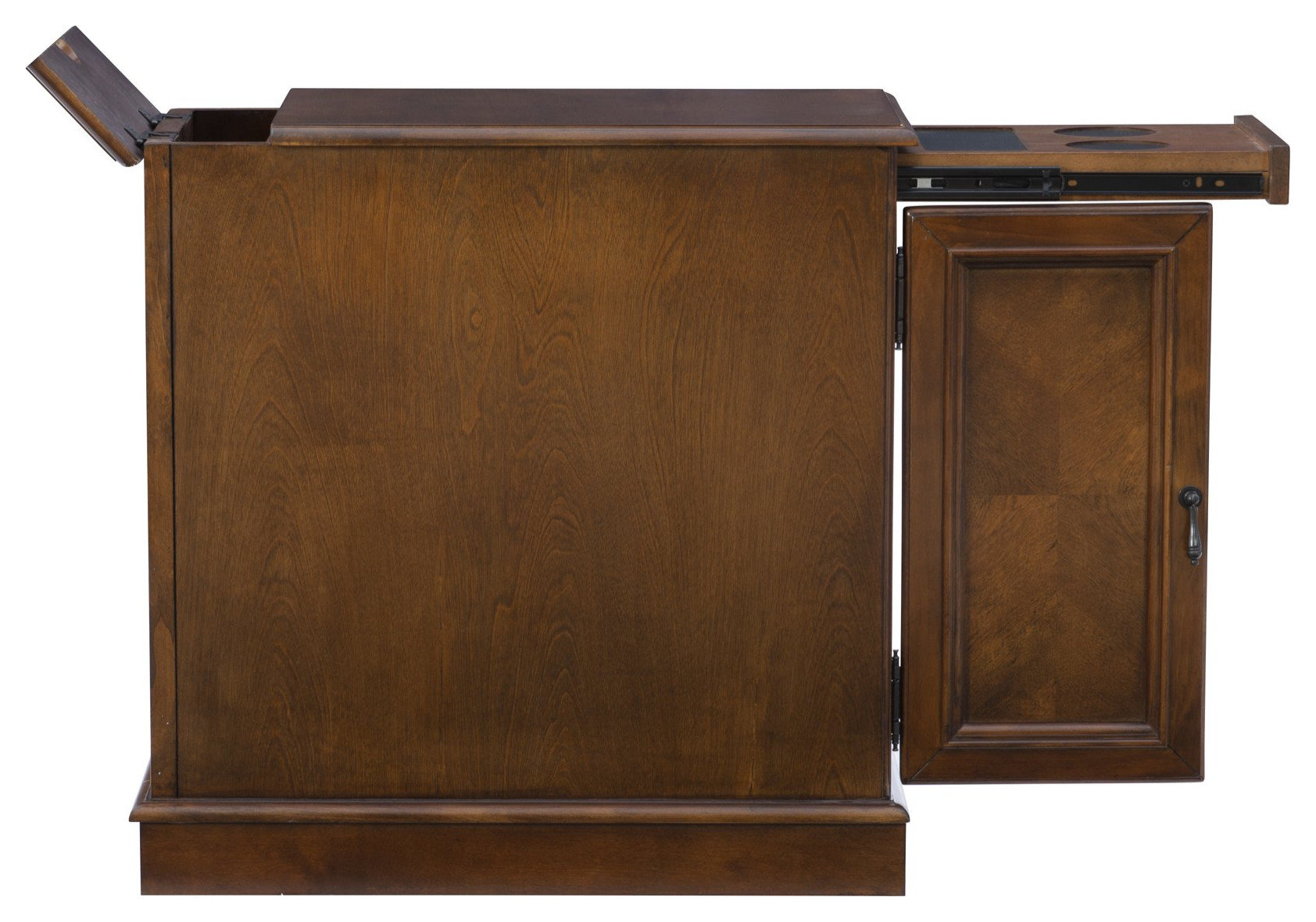 Classic End Table, Charging Station & Slide Tray With Beverage Holder ...