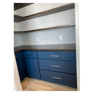 Navy Blue Shaker Cabinets - Beach Style - Kitchen - by Lily Ann ...