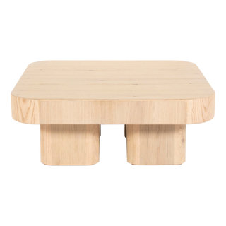 Square Oak Coffee Table, Eleonora Harmonie - Transitional - Coffee ...