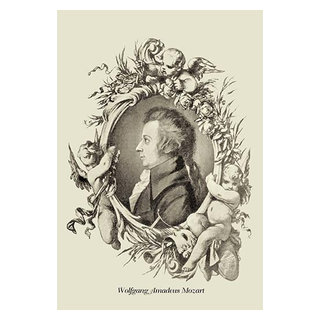 Wolfgang Amadeus Mozart, 12" x 18" - Traditional - Prints And Posters ...