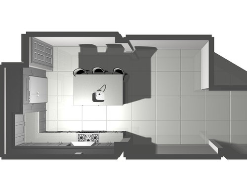 Side return kitchen - island or peninsula layout!? | Houzz UK