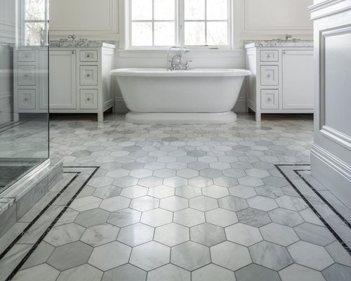 Large Square Tile Bathroom | Houzz