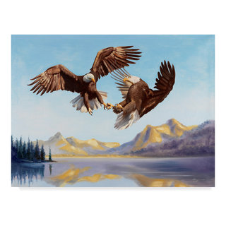 "Courtship" by D. Rusty Rust, Canvas Art, 19"x14" - Rustic - Prints And ...