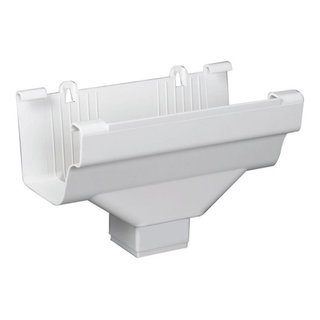 Amerimax M0506-6 Gutter Drop Outlet, White - Roofing And Gutters - by ...