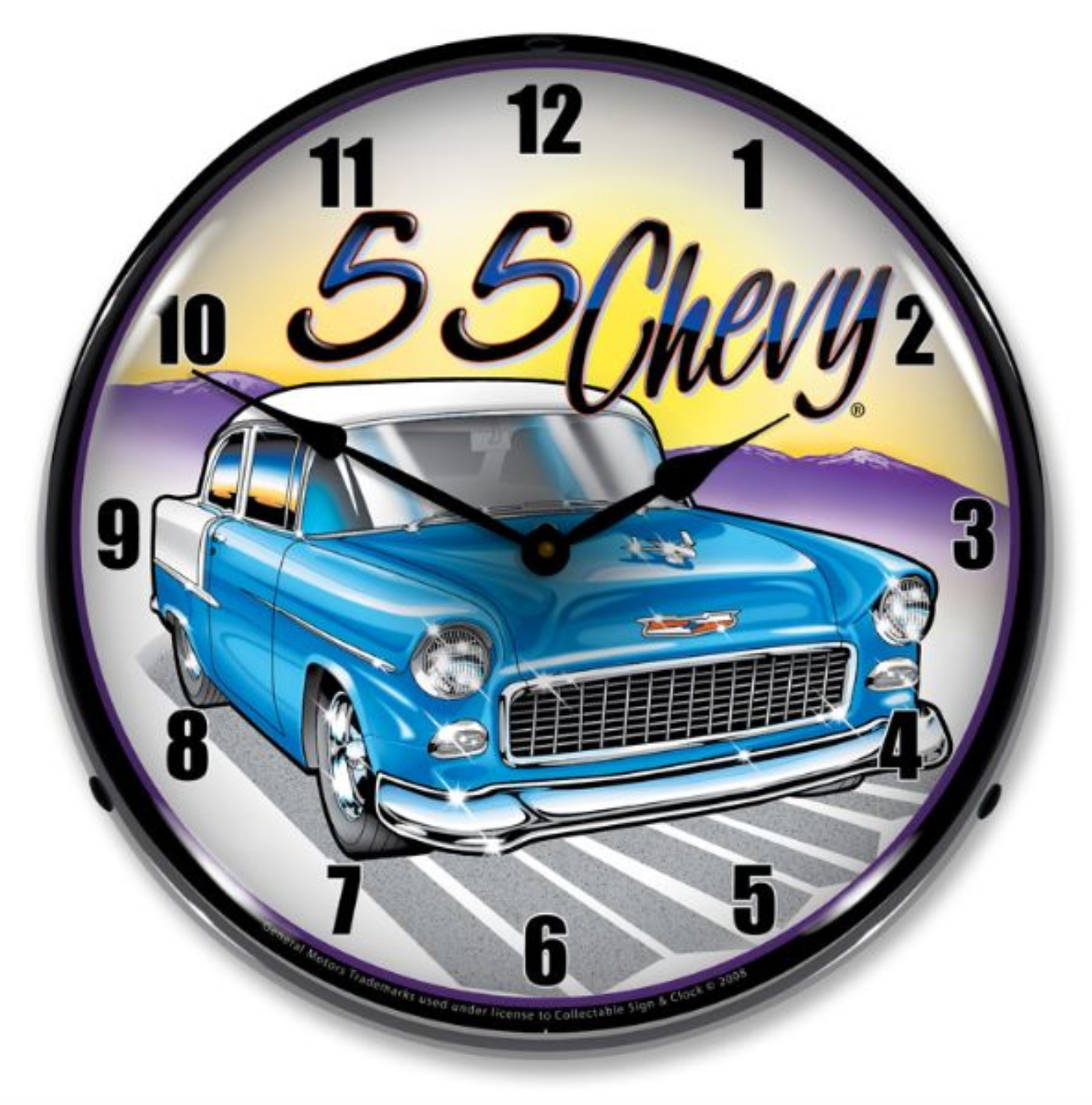 GM712176 1955 Chevy Clock - Midcentury - Wall Clocks - by VirVentures ...