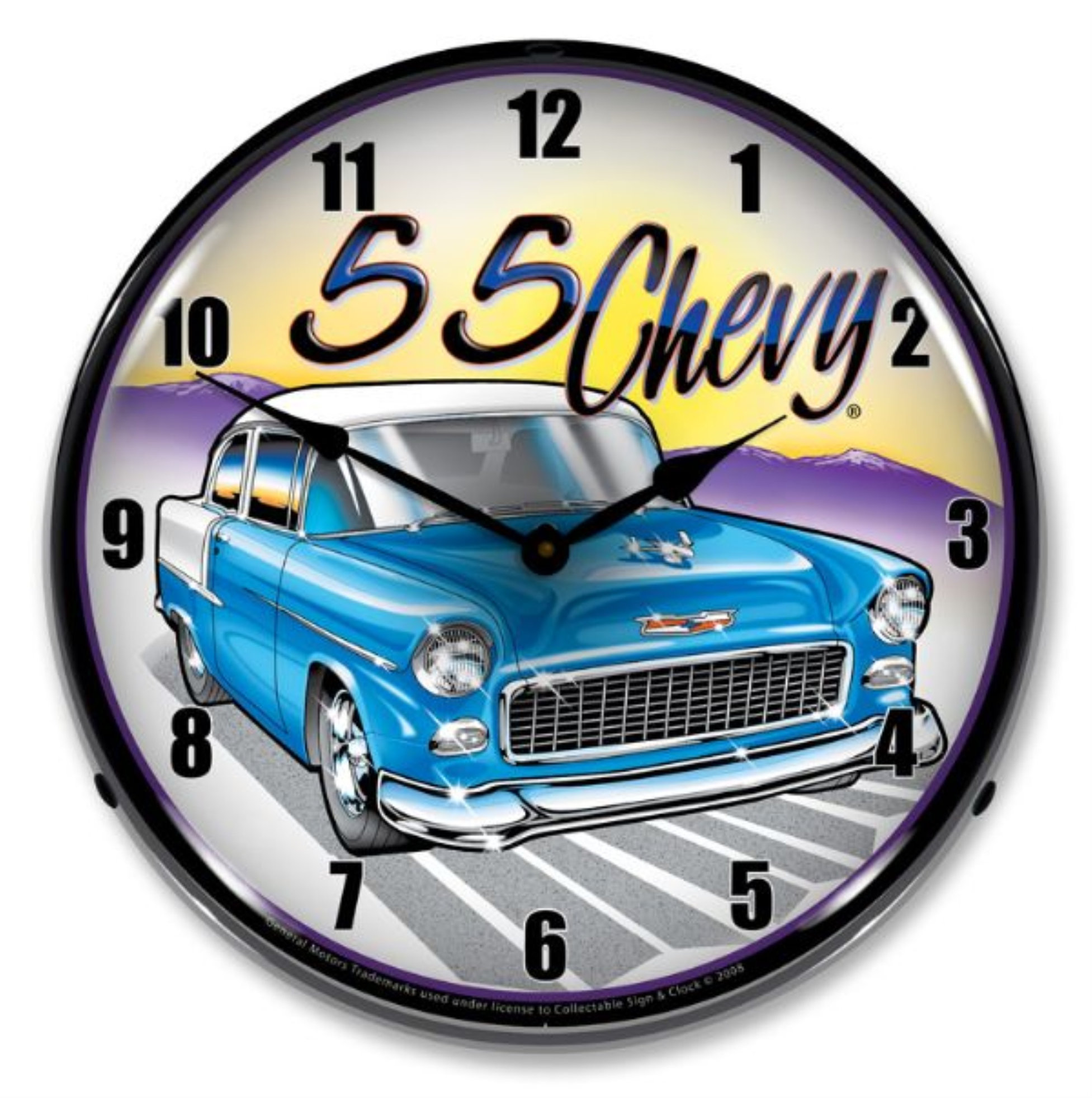 GM712176 1955 Chevy Clock - Midcentury - Wall Clocks - by VirVentures | Houzz