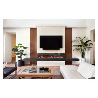 Classic Limestone Combed Living Area - Modern - Living Room - Phoenix ...