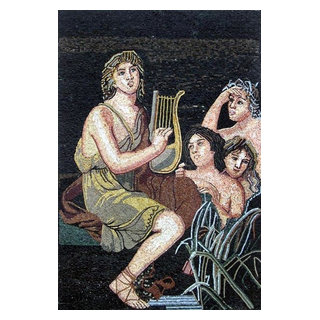 Figurative and Musical Mosaic, 63" x 94" - Traditional - Tile Murals ...