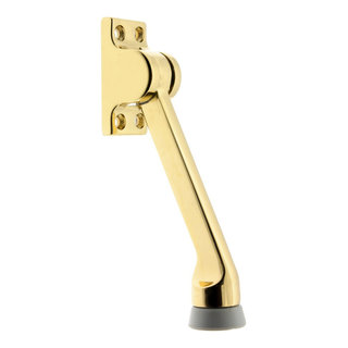 Genuine Solid Brass Square Kickdown Stop/Holder: 5-1/2" Projection ...