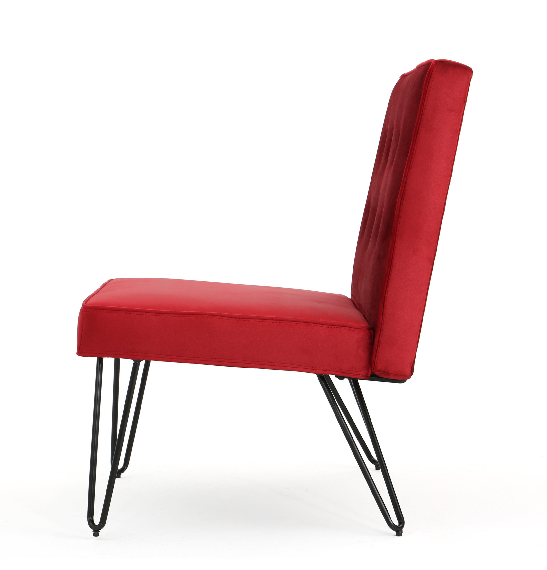 GDF Studio DuSoleil Velvet Modern Armless Chair - Midcentury ...