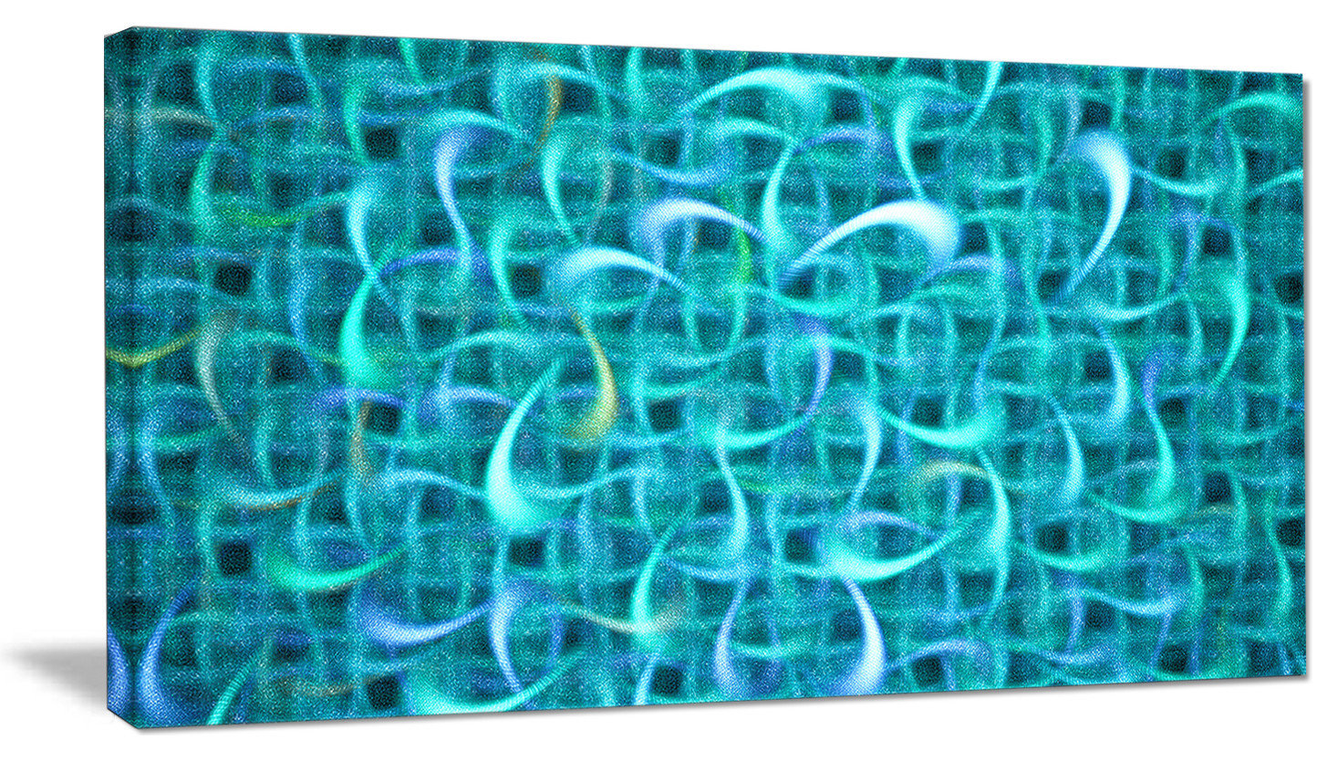 Designart - Turquoise Watercolor Fractal Pattern - Abstract Art on ...