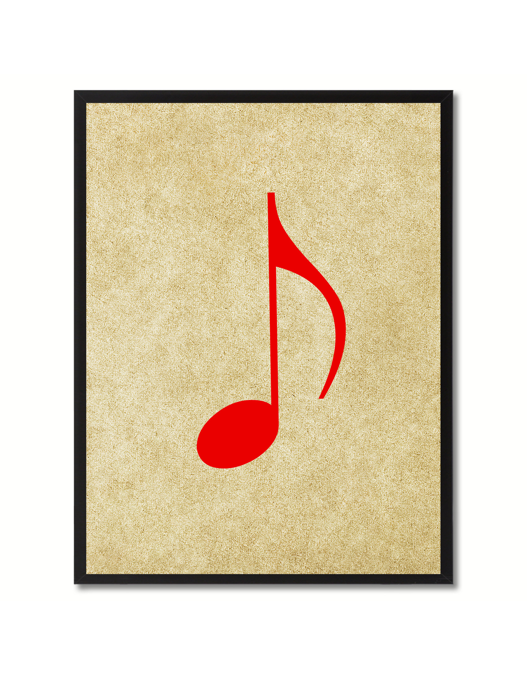 Quaver Brown Print on Canvas with Picture Frame, 13"x17" - Contemporary ...