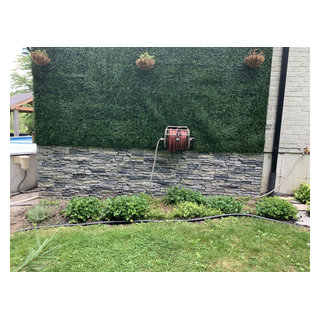 Northern Slate Stacked Stone DIY Deck Skirting - Terraza y balcón ...