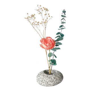 Stone Ikebana Vase - Beach Style - Vases - by Funky Rock Designs | Houzz