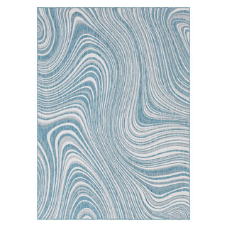 Indoor/Outdoor Iris Area Rug, 8'x11'4" - Contemporary - Outdoor Rugs ...