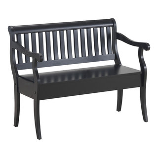 Veranda Storage Bench - Antique Black - Traditional - Accent And ...