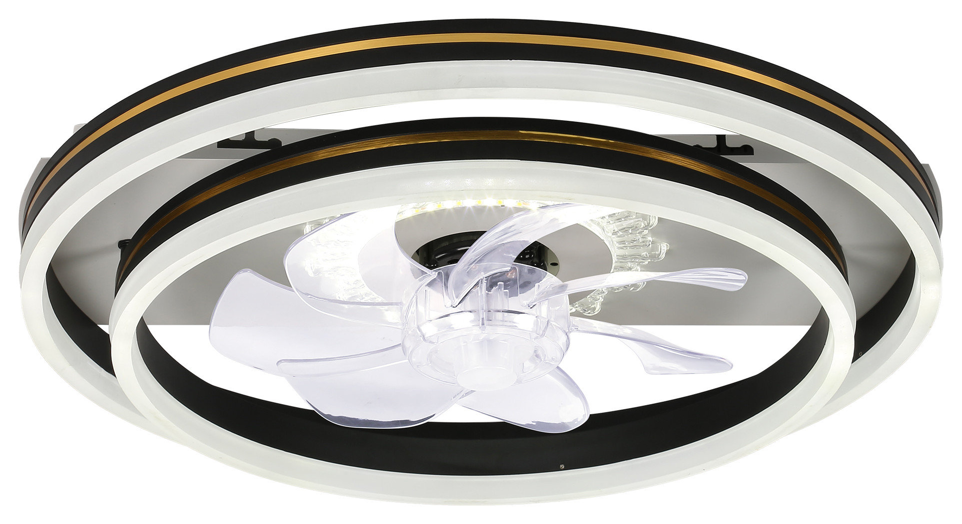 Flush Mount Ceiling Fan Reversible Dimmable Ceiling Lighting with ...