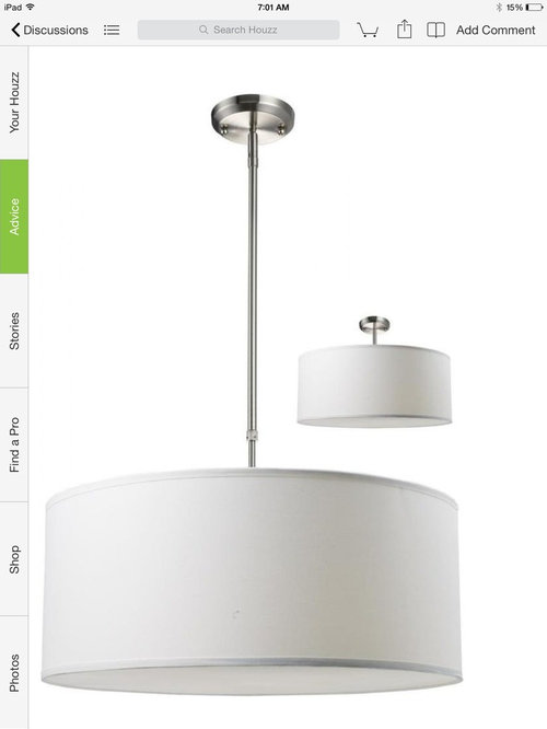 Pendant lights over night stands - master bedroom