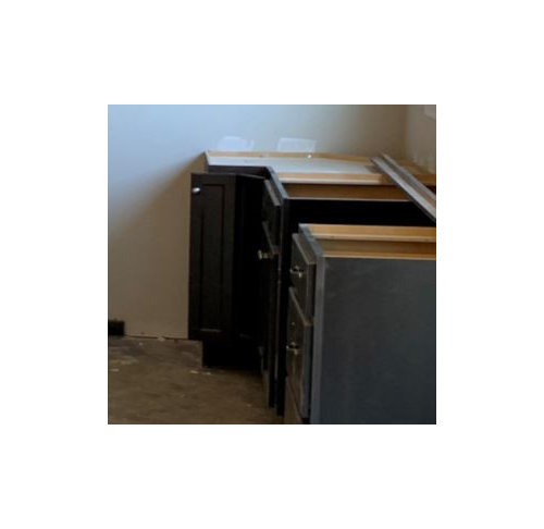 Ideas for odd corner kitchen cabinet in new home?