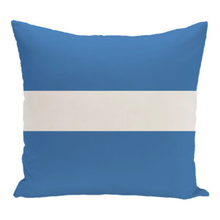 Narrow The Gap Stripe Print Outdoor Pillow, 18"X18" - Beach Style ...