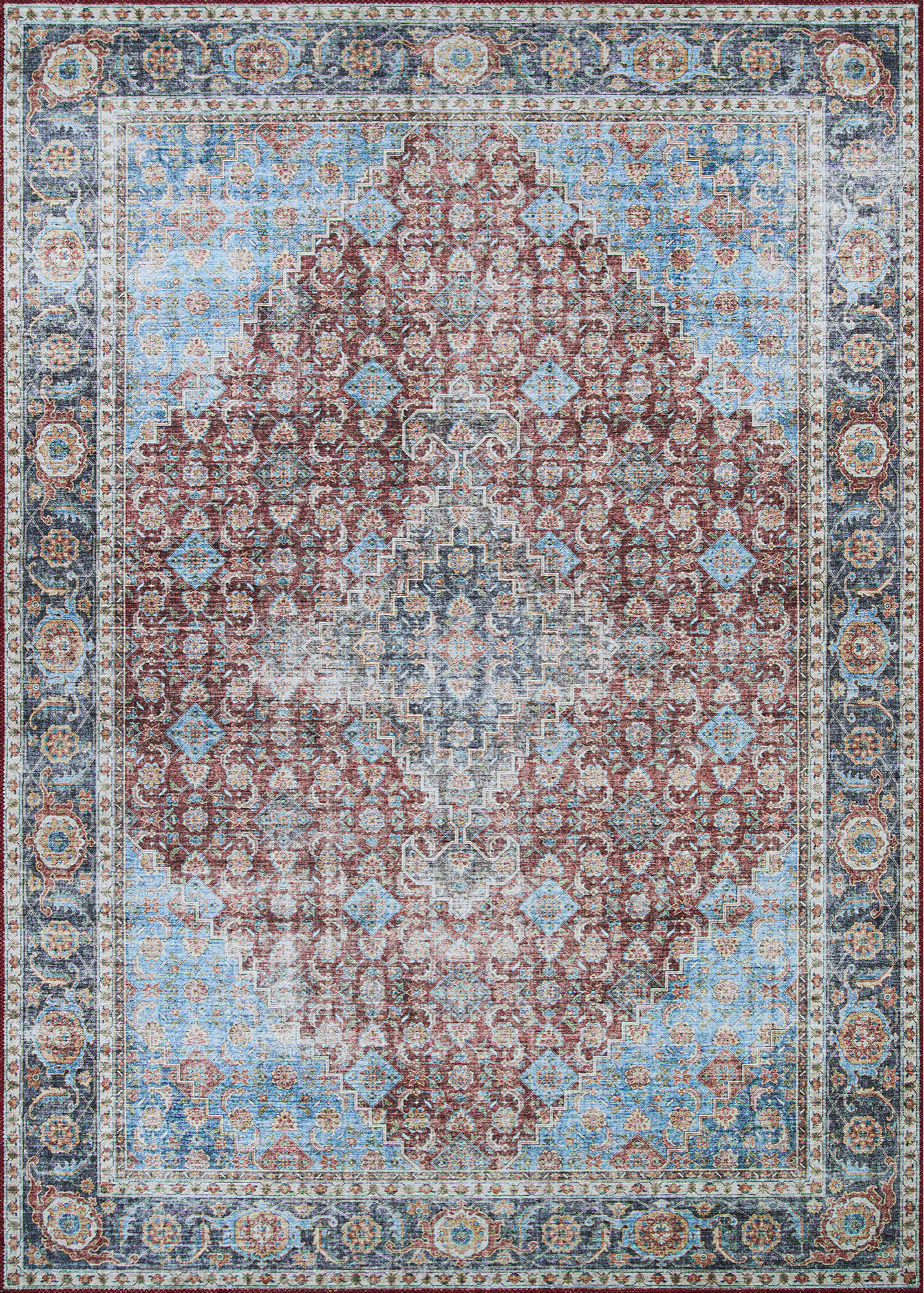 Couristan Pasha Nahavand Cabernet Rug 9'x12' - Contemporary - Area Rugs ...
