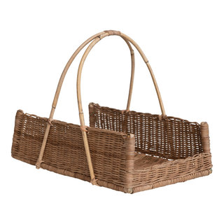 Decorative Rattan Hanging Basket, Natural - Tropical - Baskets - by ...