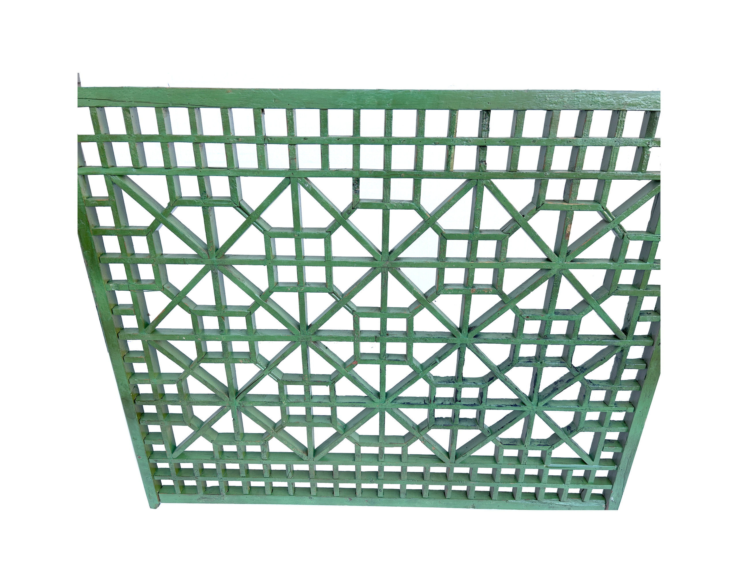 Vintage Rustic Bright Green Grid Geometric Wood Wall Panel - Rustic ...