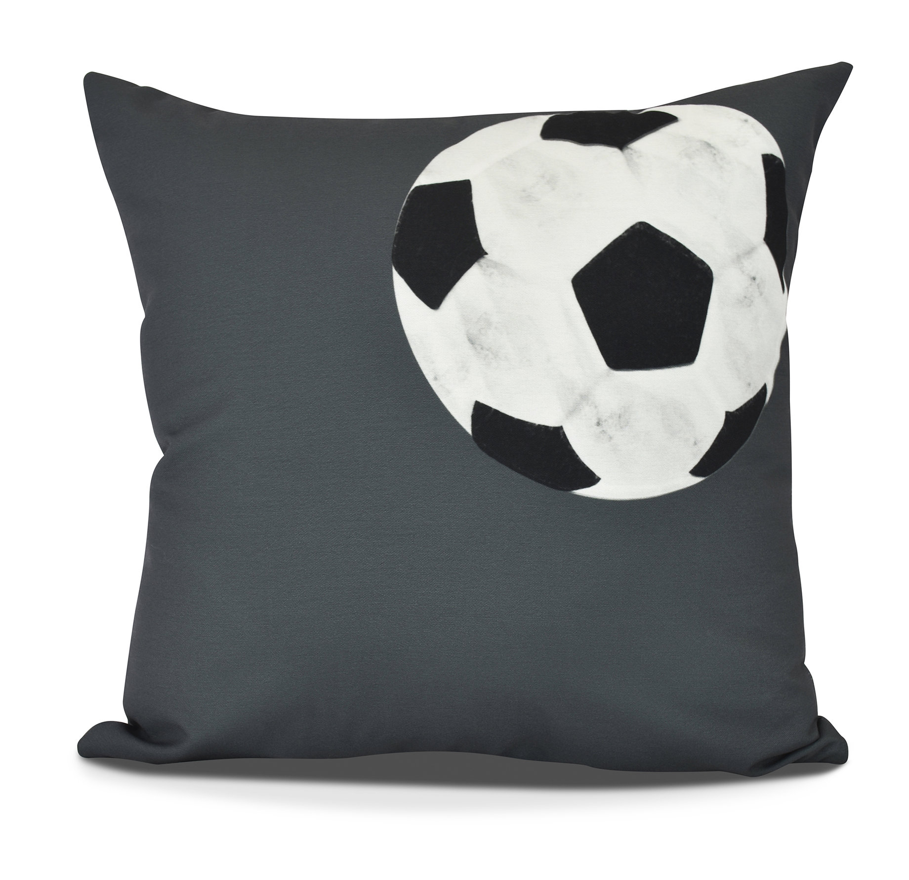 Soccer Ball, Geometric Print Pillow, Black, 16" x 16" - Contemporary ...