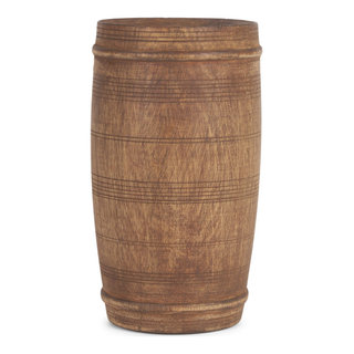 Porta Small Medium Brown Reclaimed Wooden Pot - Rustic - Indoor Pots ...