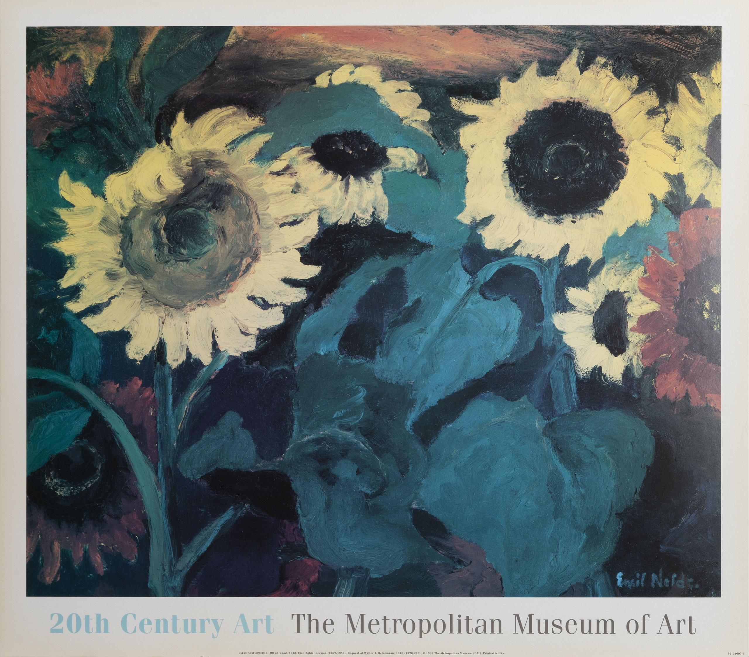 Large Sunflowers I, Emil Nolde, 37.75x32.25 - Farmhouse - Prints And ...