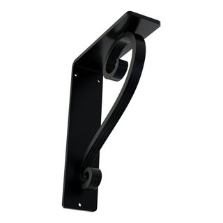 Edwards Wrought Iron Bracket, 2"Wx5 1/2"Dx8"H - Traditional - Brackets ...
