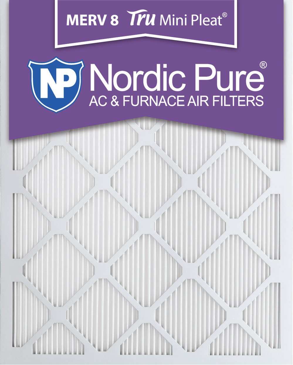 Nordic Pure Merv 8 AC Tru Mini Pleat Furnace Air Filters, Set of 3, 10 ...