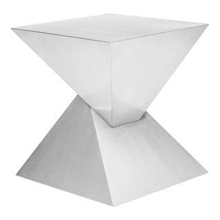 Giza Side Table, Stainless Steel End Table, Contemporary Modern Accent Table - Contemporary ...