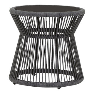 Milano End Table w/ Honed Absolute Granite Insert 20" - Tropical ...