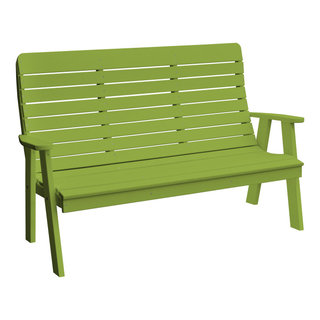 Poly Winston Garden Bench, 5 Foot - Transitional - Outdoor Benches - by ...
