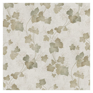 Palmate Brown Leaf Wallpaper, Sample - Wallpaper - by Brewster Home Fashions | Houzz