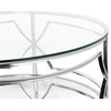 American Home Classic Edward Round Metal-Glass Coffee Table in Polish ...