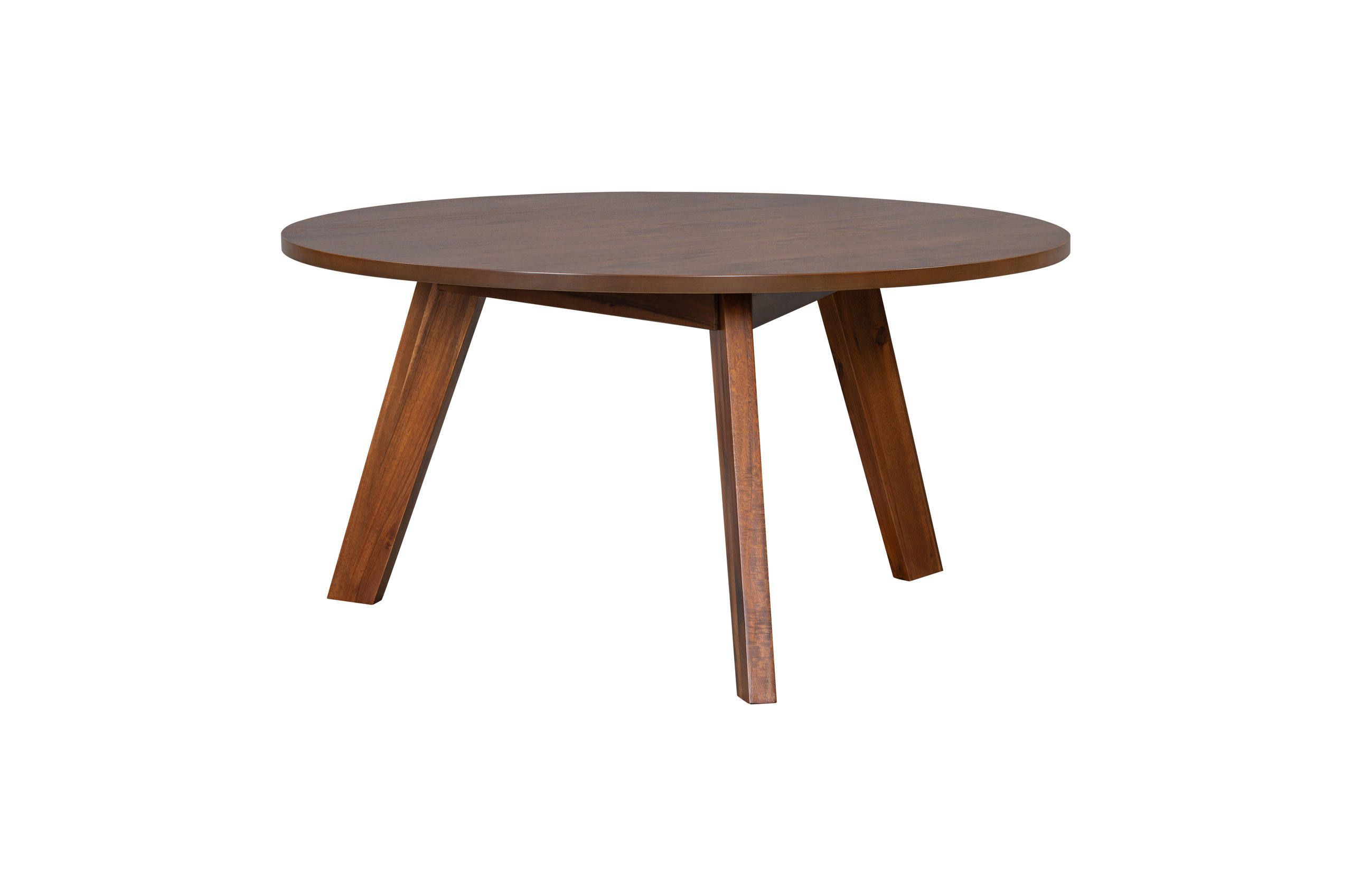 GDF Studio Canton Acacia Coffee Table, Mid-Century Modern Round Design ...